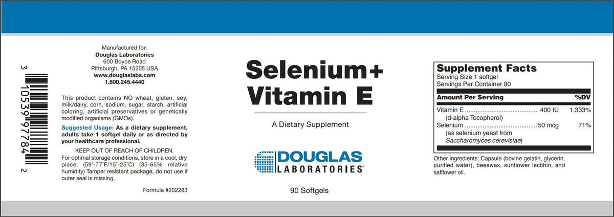 Selenium+Vit E - 90 Softgels | Healthy Habits Living