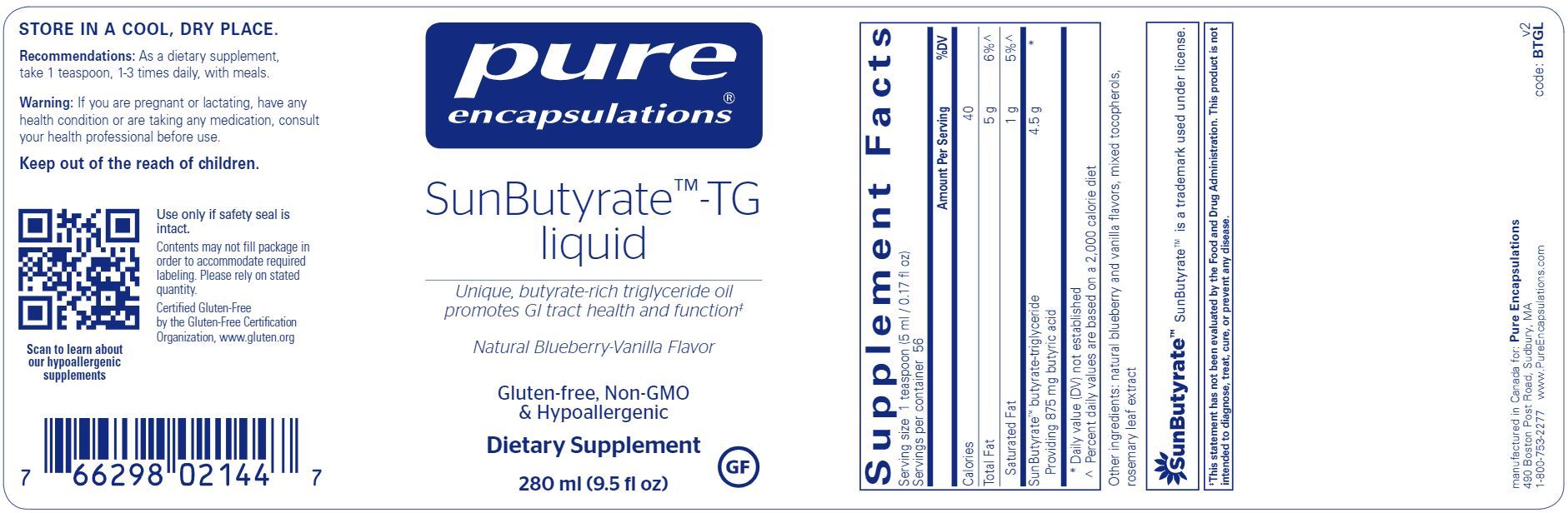 SunButyrate™-TG Liquid - 280 ml – Healthy Habits Living