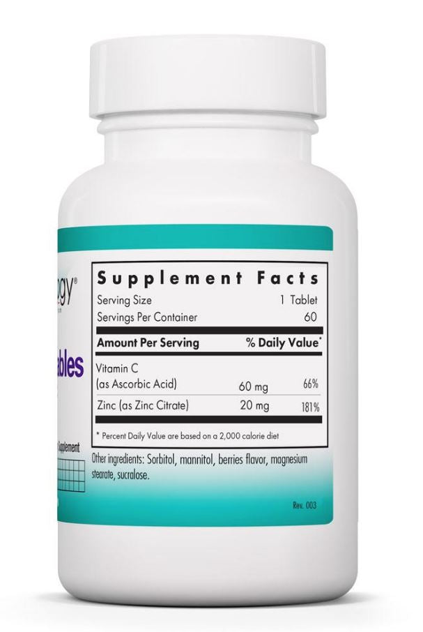 Zinc Chewables Vitamin C - 60 Tablets | Healthy Habits Living